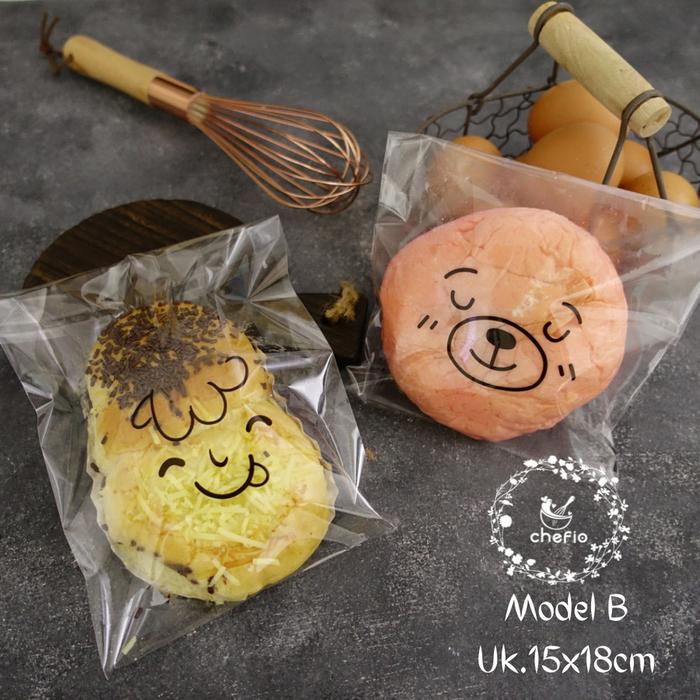 Jual Chefio Plastik Roti Motif /Plastik Kue Cake Roti Tawar Sobek Donut ...