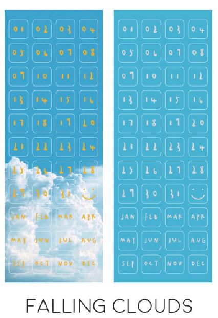 Jual Stiker Kalender Esteteik Dreamtime Date 2 Layers Diary Deco ...