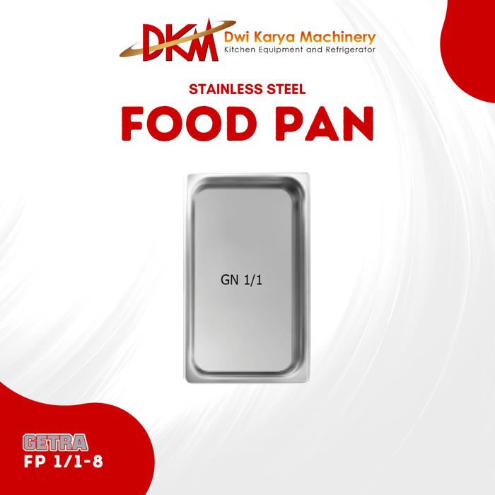 Jual GETRA Stainless Steel Food Pan / Gastronom Pan FP 1/1-8 - Kota ...
