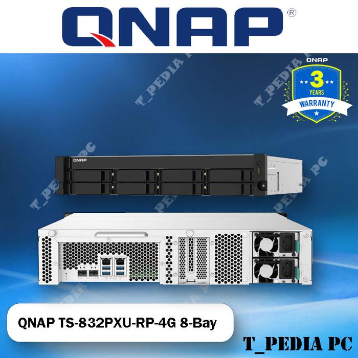 Promo QNAP TS-832PXU-RP-4G 8-Bay Rackmount NAS Server External Storage ...