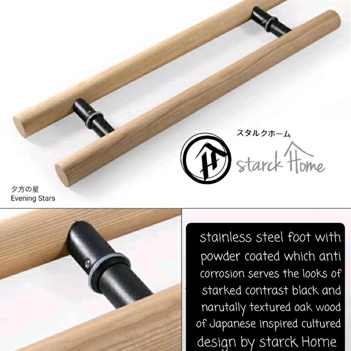 Jual Pull handle kayu padat bulat tarikan gagang pintu kaca dan ...