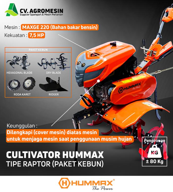 Jual Cultivator mesin traktor bajak sawah tiller HUMMAX RAPTOR PAKET ...