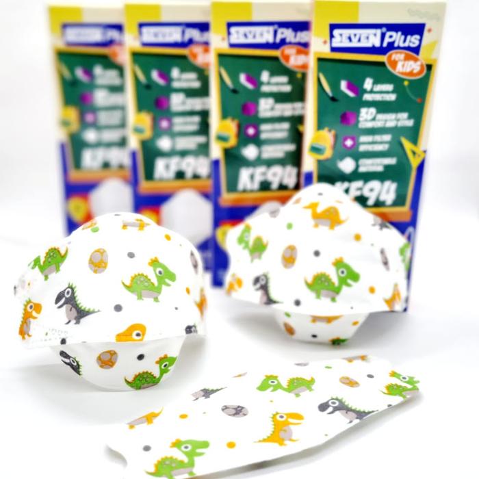 Jual KF94 Kids merk Seven Plus / Kemenkes / 4ply -kf94 - KF Kids Putih ...