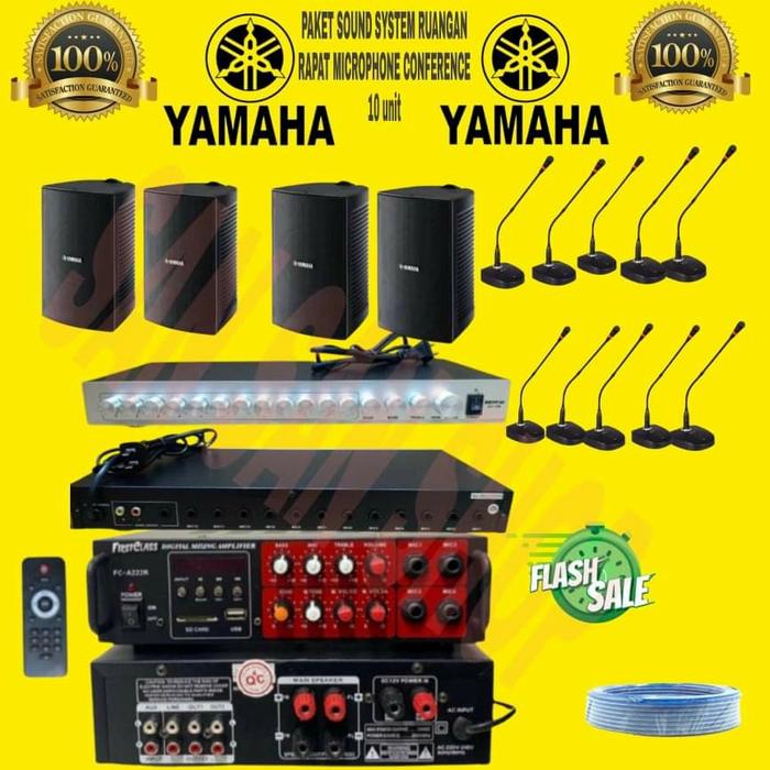 Jual PAket sound system ruangan rapat mic conference 10 mic meja kabel ...