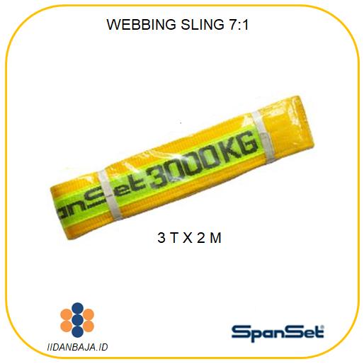 Jual WEBBING SLING 7:1 CAP 3 T X 2 M SPANSET ( BELT TALI WEBING ANGKAT ...