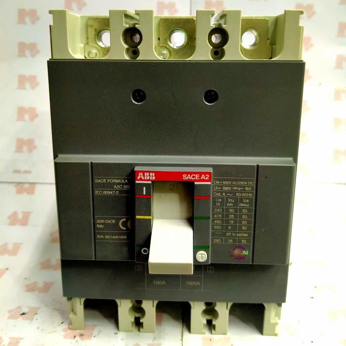 Jual ABB NO FUSE BREAKER SACE FORMULA A2 C250 (160A) MCCB/NFB ORIGINAL ...