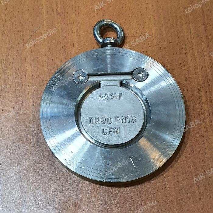 Jual asahi wafer check valve single door ss 304 3" inch/wafer check ...