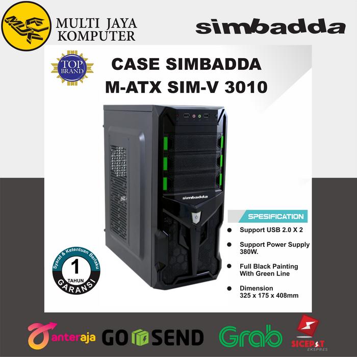 Jual Case simbadda Sim-V 3010 Casing PC SIMBADDA PLUS PSU 380W MICRO ...