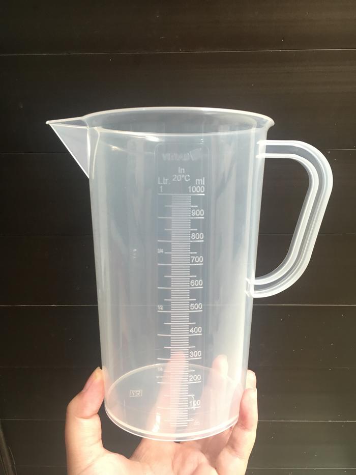 Jual Graduated Pitcher PP 1000ml Transparent Teko Ukur Laboratory 1L ...