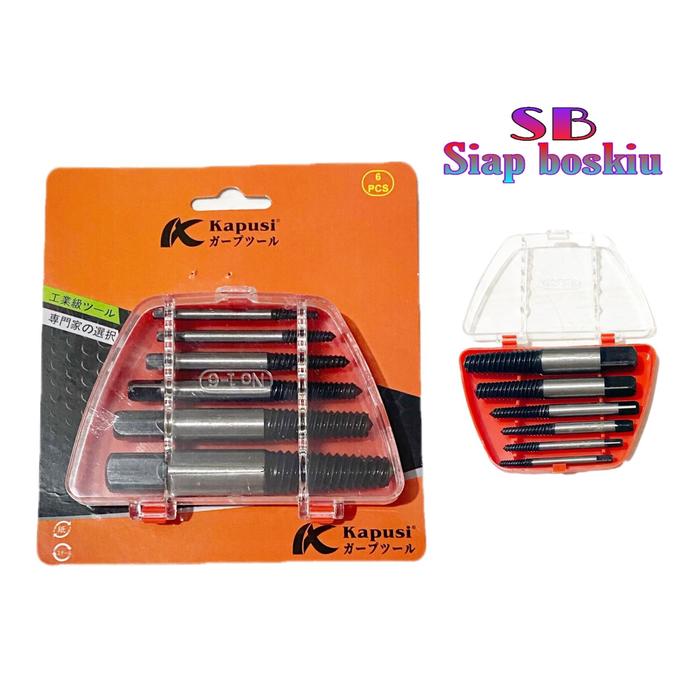 Jual SCREW EXTRACTOR SET /TAP BALIK SET 6PCS -PENCABUT BAUT RUSAK PATAH ...
