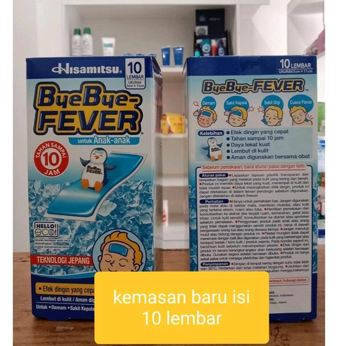 Jual Bye Bye Fever Anak(Obat Kompress Demam Anak) isi 10 lbr/box - Kota ...