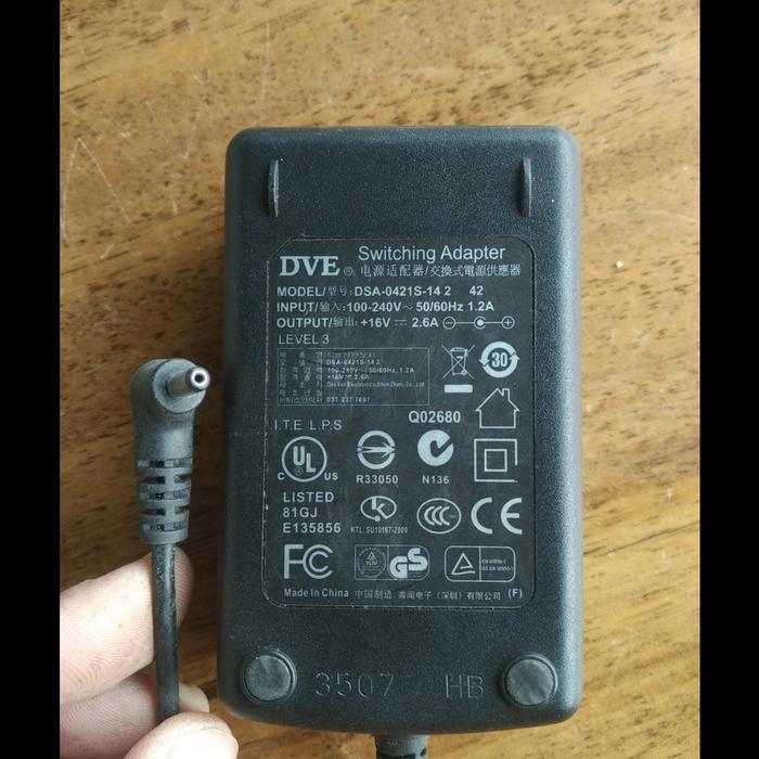 Jual Adaptor DVE 16v 2.6a like new asli segel - Kota Bandung - MAHA ...