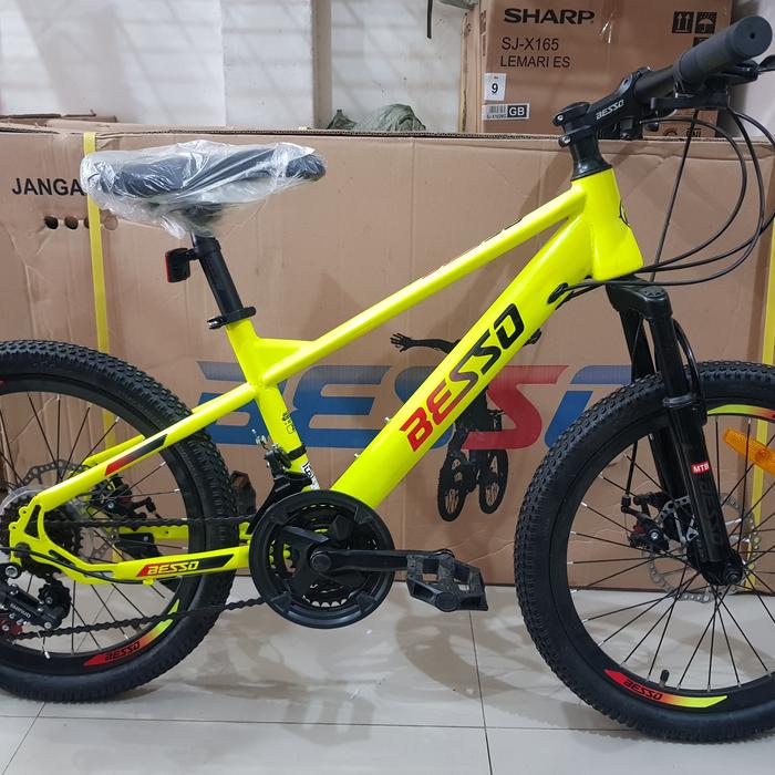 Jual Sepeda Mtb 20 inch BESSO ( Warna Kuning / Hijau Stabilo ) - Kota ...
