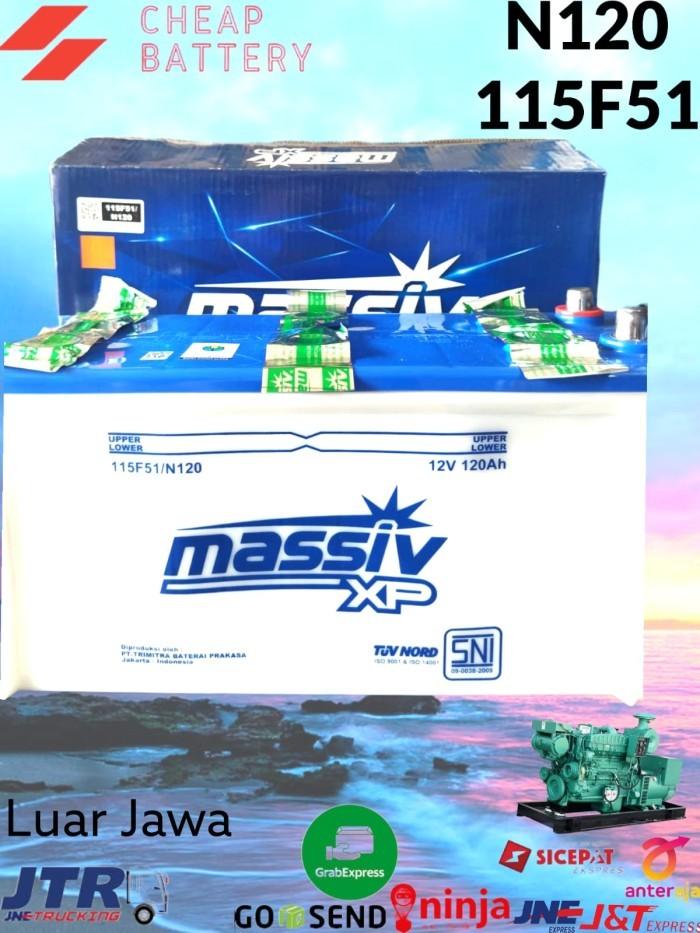 Jual Accu/ aki basah massiv xp n120 12v 120ah generator genset doozer ...
