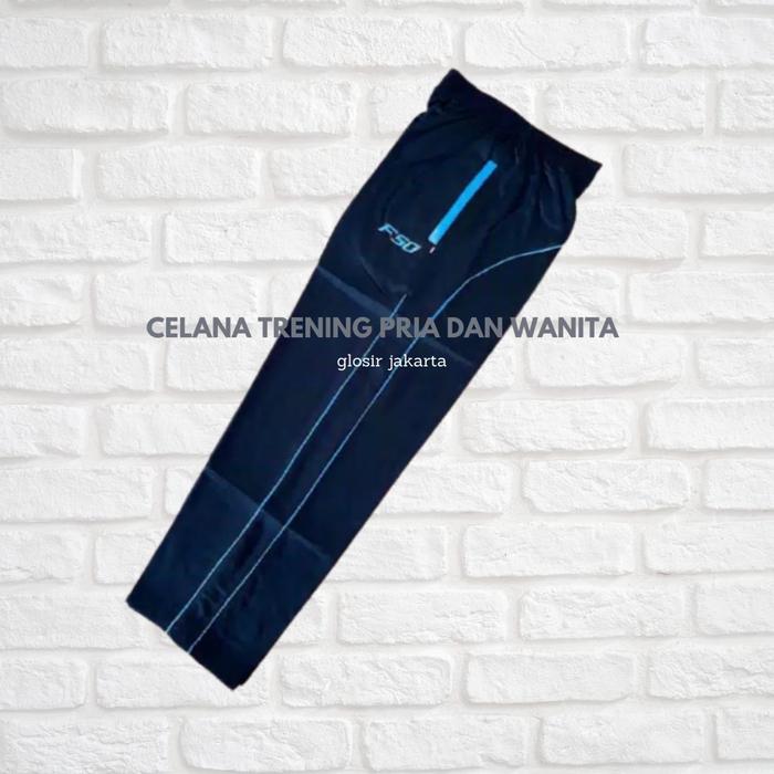 Jual Training Panjang Polos Hitam/Celana Training Olahraga Pria dan ...