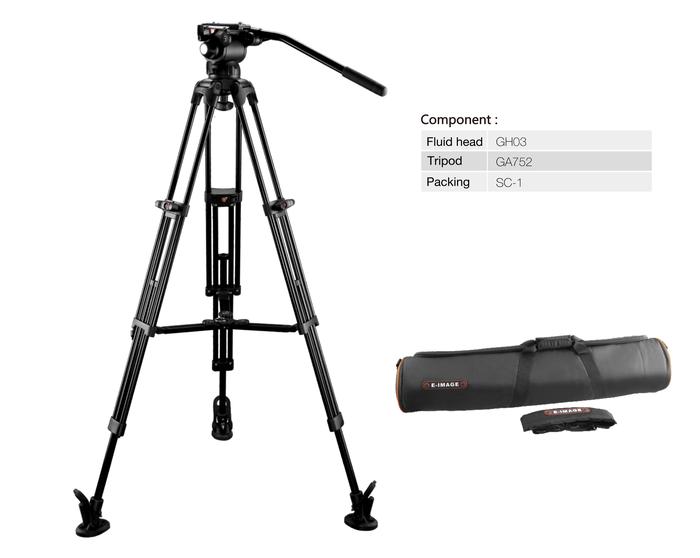 Jual Tripod Kit E-Image Lightweight EG03A2 5Kg FluidHead GH03 Eimage ...