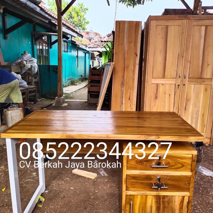 Jual Meja Guru Jati rangka besi - Kab. Sumedang - GROSIR MEJA SEKOLAH ...