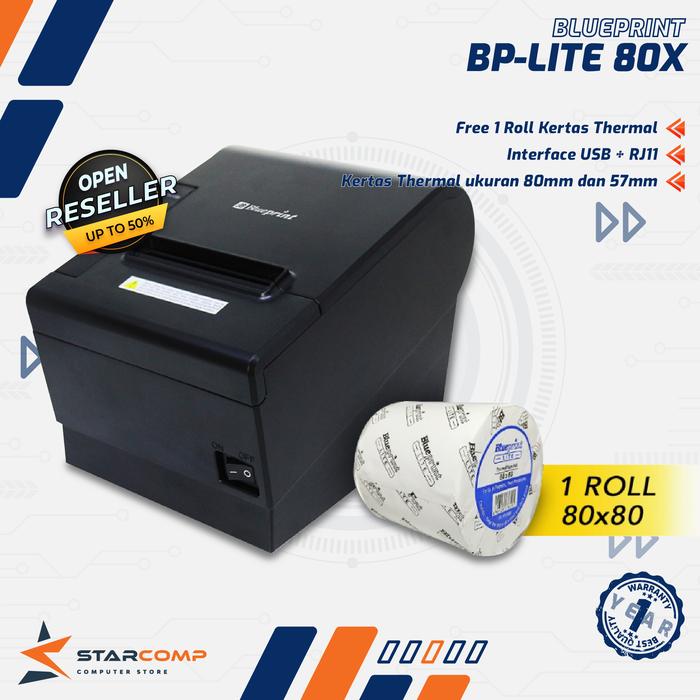 Promo Printer Kasir Thermal BLUEPRINT Lite80X (USB + RJ11) Setara Epson ...