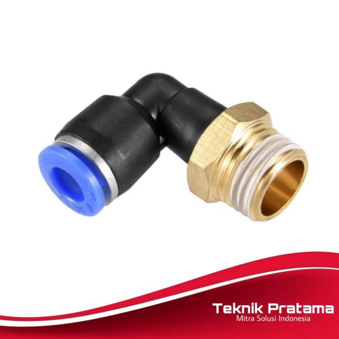 Jual FITTING ELBOW PNEUMATIC SELANG 8MM DRAT m8 (8mm) MPL 08-M8 ...