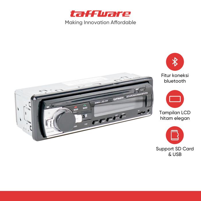 Jual Taffware Tape Audio Mobil Multifungsi Bluetooth Usb Mp3 Fm Radio ...