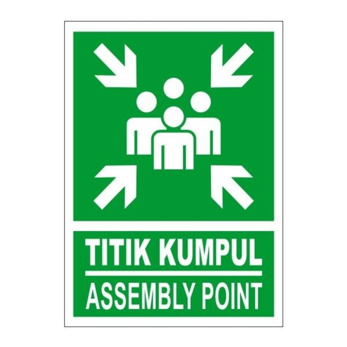 Jual rambu titik kumpul assembly point ukuran 20x30 cm acrylic skotlet ...