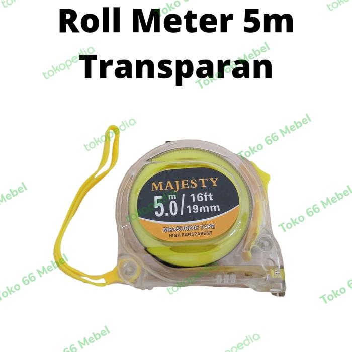 Jual Rol Meter Transparan 5 Meter / Meteran Transparan 5 Meter - Kab ...