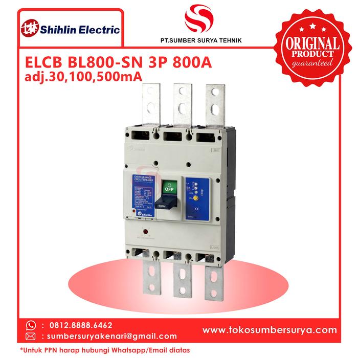 Jual ELCB BL800-SN / BL800SN 3P 800A Shihlin Electric - Jakarta Pusat - SUMBER SURYA store ...