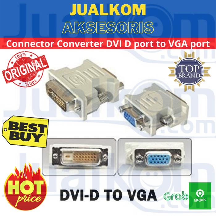 Jual Connector Converter DVI D port to VGA port - Jakarta Pusat ...