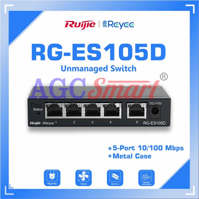 Jual RUIJIE REYEE RG ES 105D - SWITCH / HUB 5 PORT CASING BESI - Kota Surabaya - AGCSMART ...