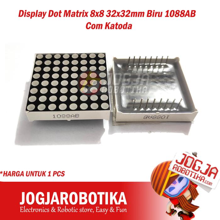 Jual Display Dot Matrix 8x8 32x32mm Biru 1088AB Common Katoda - Kab ...