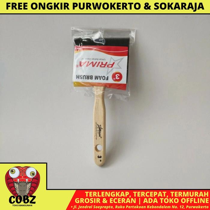Jual 3 INCH / PRIMA KUAS BUSA SPONS SPONGS FOAM BRUSH CAT - Kab ...