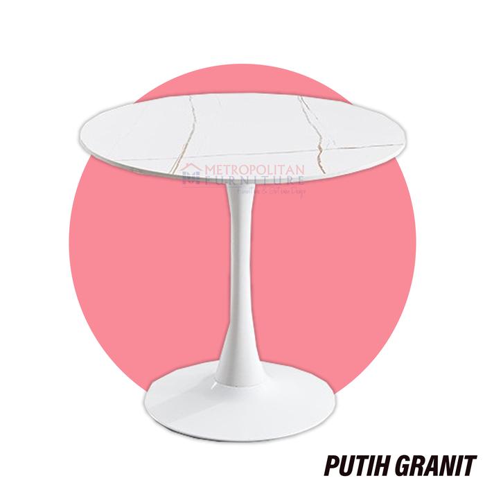 Jual Meja Makan Bulat Granit Mee Do Minimalis Round Dining Table ...