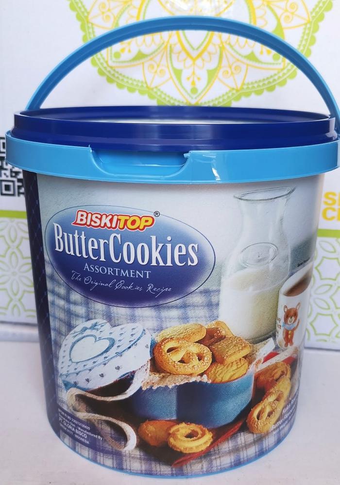 Jual Biskitop Butter Cookies Kaleng Plastik 400gr/ Biskuit Lebaran ...