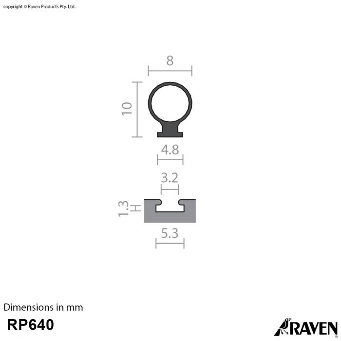 Promo RAVEN RP640 Acoustic Aluminium Frame Seal 10 Meter Black ...
