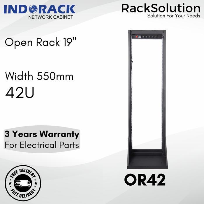 Jual OR42 OPEN RACK INDORACK 42U - Jakarta Pusat - Racksolution | Tokopedia