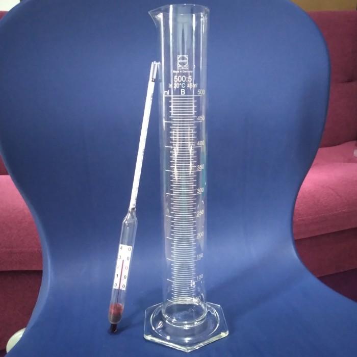 Promo Set Hydrometer With Thermometer Solar 0.800-0.900 Plus Gelas Kaca ...