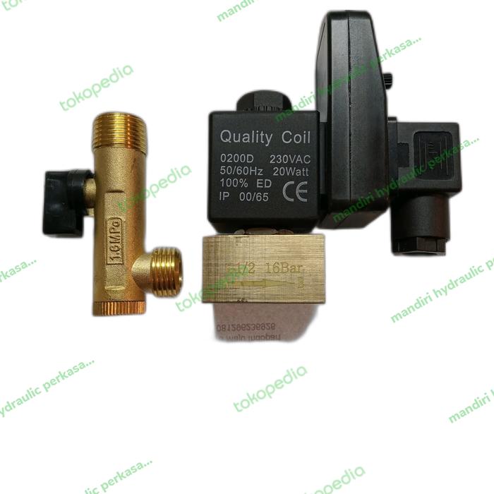Jual Auto Drain Valve timer Selenoid timer drat 1/2" inch - Jakarta ...