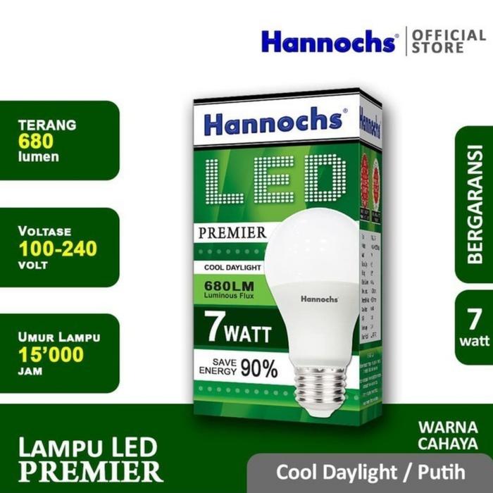 Jual Lampu Bohlam LED Hannochs Premier 7 Watt Putih Kuning - Kuning ...