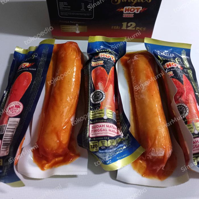 Jual Sosis sapi dan ayam pedas Sosis Kanzler Hot sosis single hot 1 x 65g - Jakarta Pusat ...