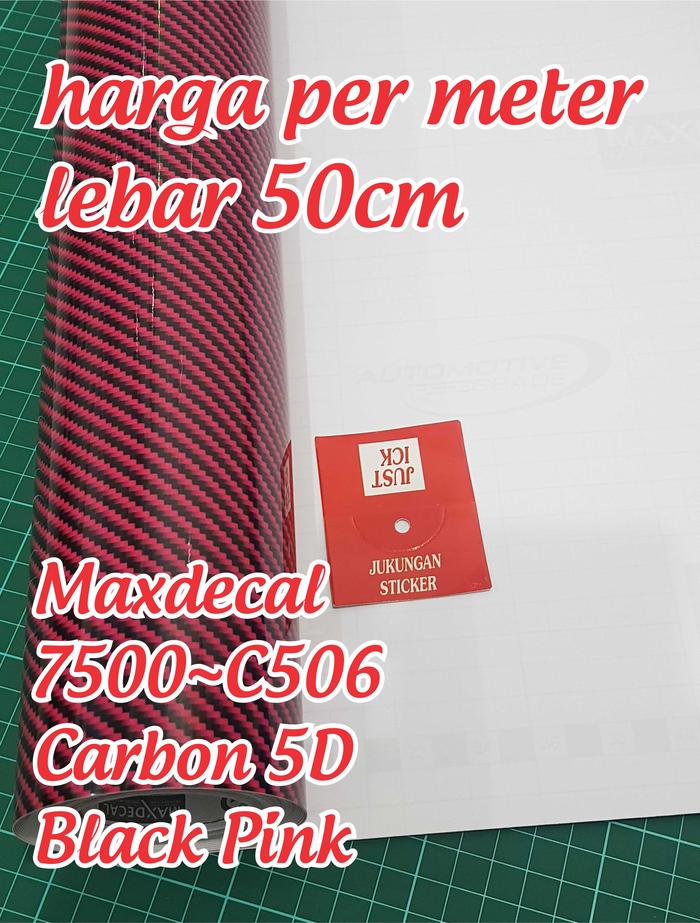 Jual Stiker Maxdecal Karbon - Sticker Max decal Carbon 5D - Black Pink ...