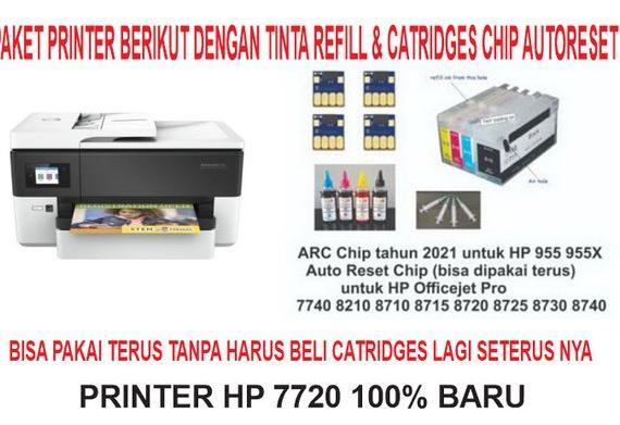 Jual PRINTER HP 7720 CATRIDGE REFILL DAN CHIP AUTORESET BISA PAKAI ...