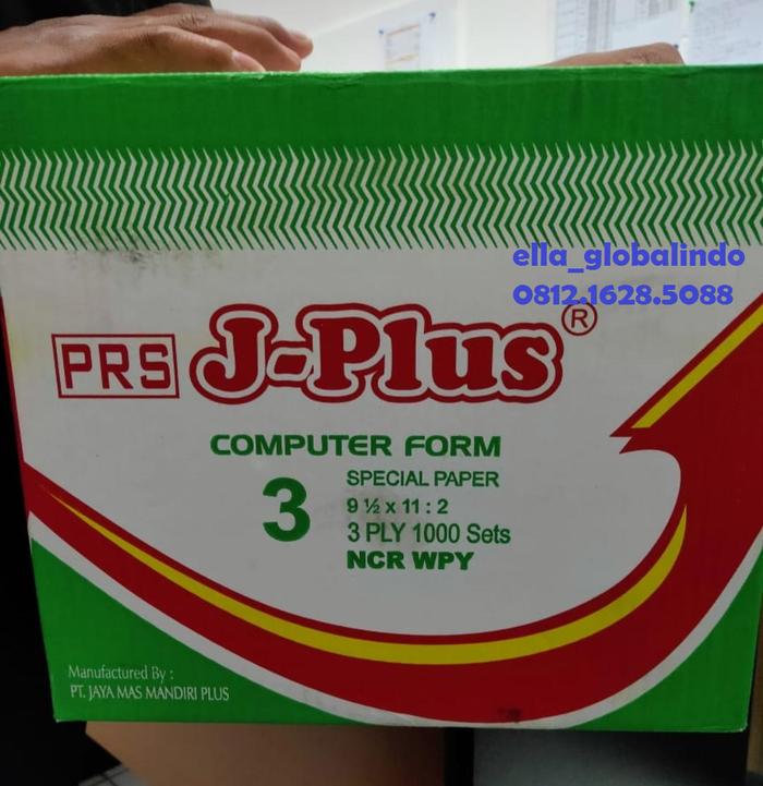 Jual JPlus Continous Form 9 1/2 x 11:2 3 Ply NCR / Computer Form - Kota ...
