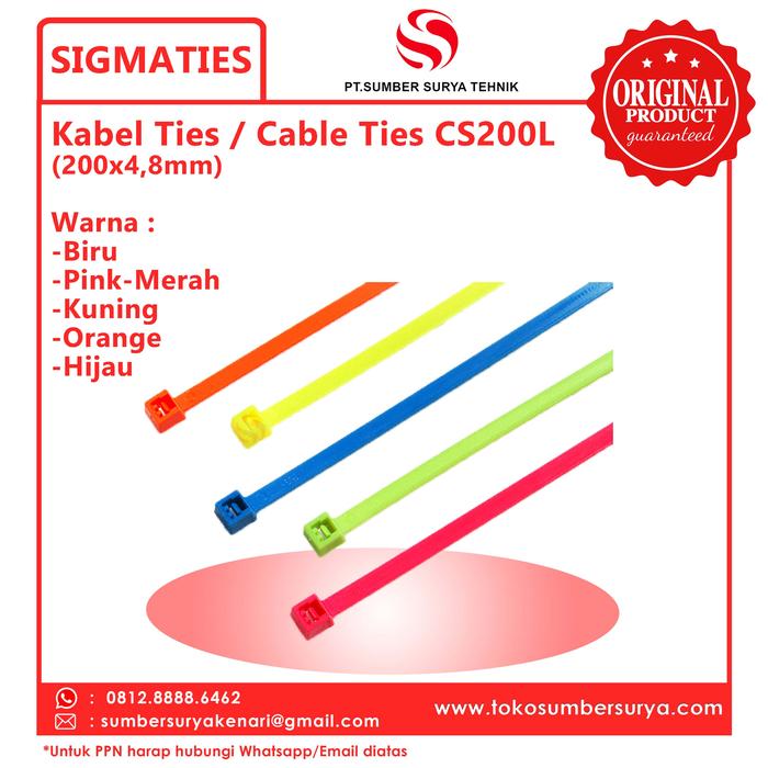 Jual Kabel Ties / Cable Ties Sigma 200L 20cm warna - Biru - Jakarta ...