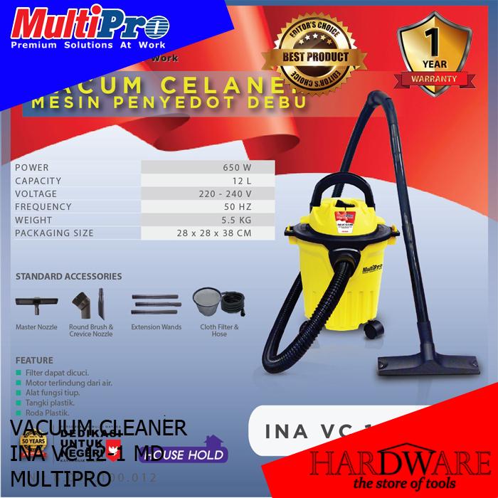 Jual Mesin Pengisap Debu 12 L Vacuum Cleaner MULTIPRO INA VC12-1 MD WET DRY - Kota Medan - DW ...
