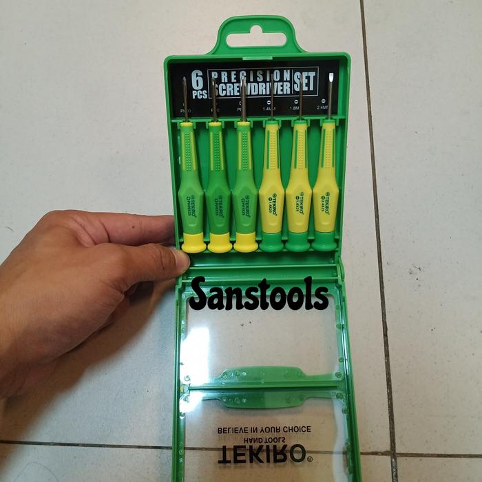 Jual Tekiro - 6 pcs precision screwdriver set / obeng presisi kacamata ...