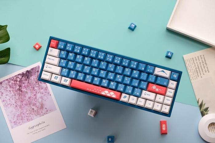 Jual Keycaps Titan Nation Fuji Mountain Cherry Profile 129 keys PBT ...