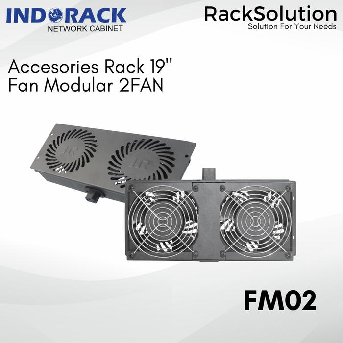 Jual FM02 Indorack Accesories Modular Fan 2FAN Kipas Rack Rak Server 19 ...