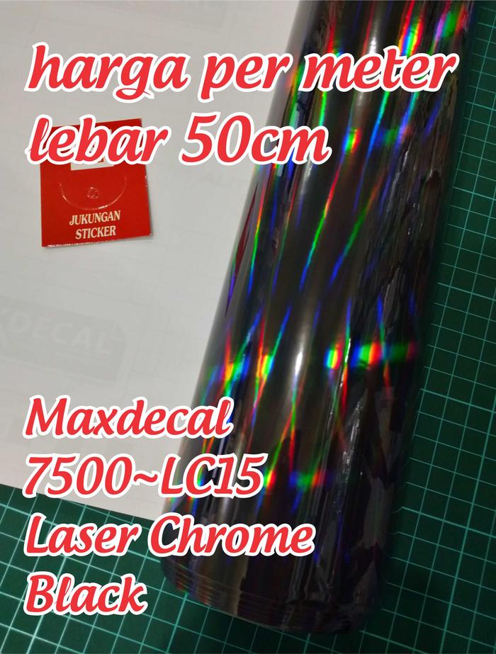 Jual Stiker - Skotlet Max decal - Sticker Maxdecal Laser Chrome - Black ...