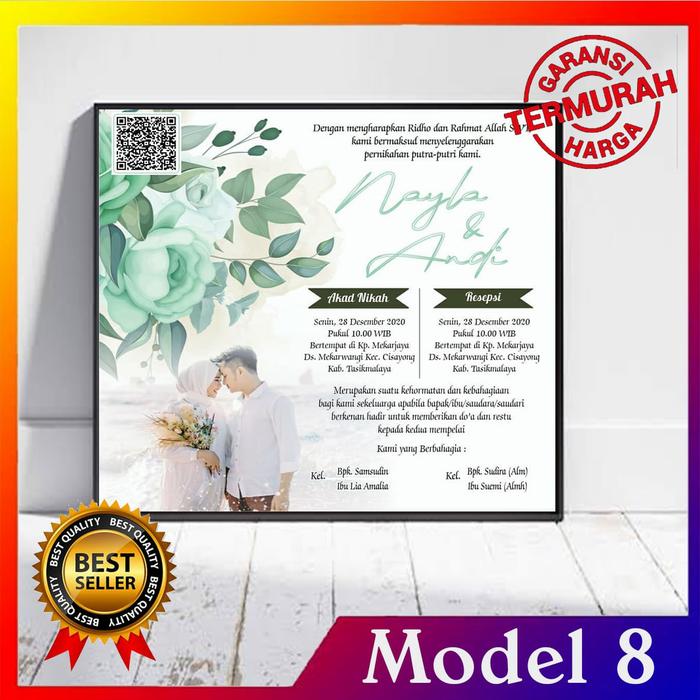 Jual undangan mini kopi pernikahan murah cantik custom foto - Model 8 ...