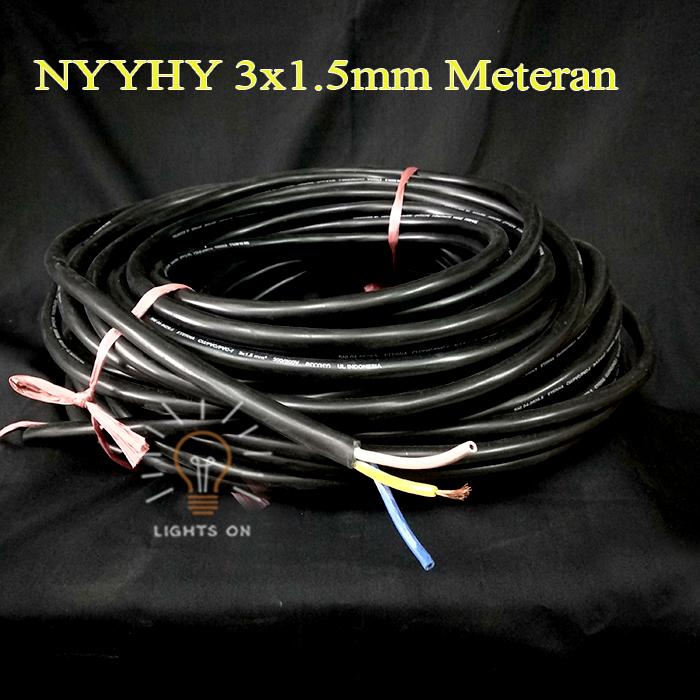 Jual Kabel NYYHY 3x1.5 Serabut Hitam Isi 3 / per meter SNI Eterna - Jakarta Barat - Lights On ...